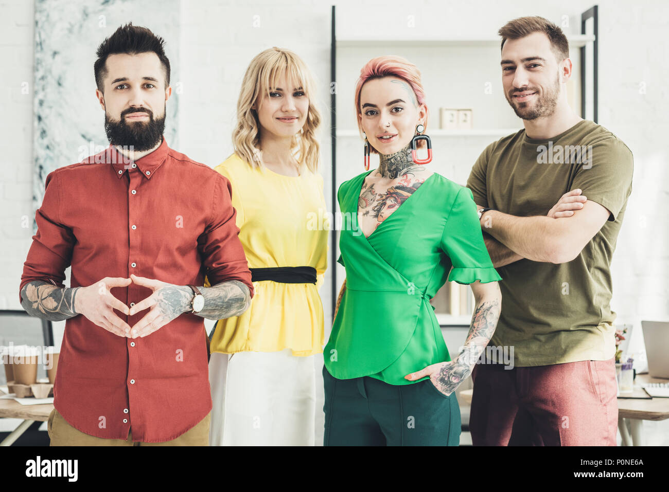 Tattoos office workers hi-res stock photography and images - Alamy