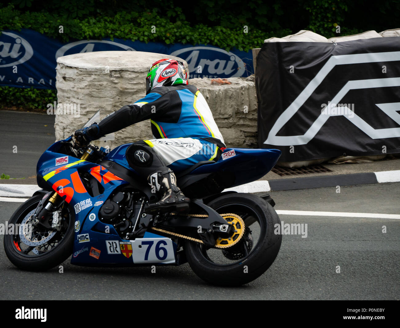 Isle of Man TT 2018. Tourist Trophy road race, mountain course Stock ...
