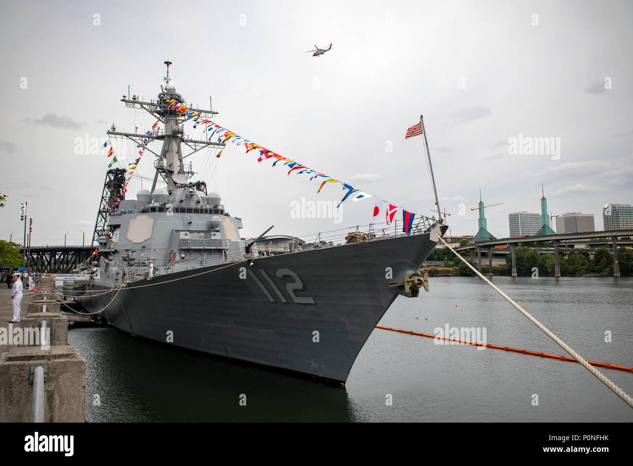 180608-N-EH218-0060 PORTLAND, Ore. (June 8, 2018) Arleigh Burke-class ...