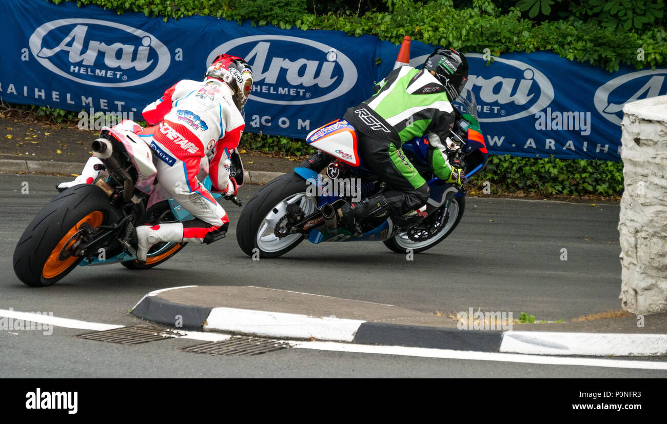 Isle of Man TT 2018. Tourist Trophy road race, mountain course Stock ...