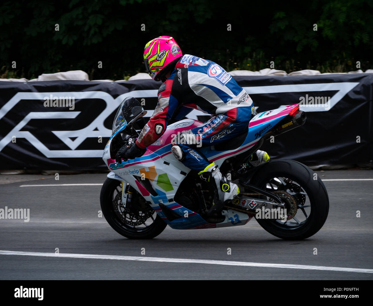Isle of Man TT 2018. Tourist Trophy road race, mountain course Stock ...