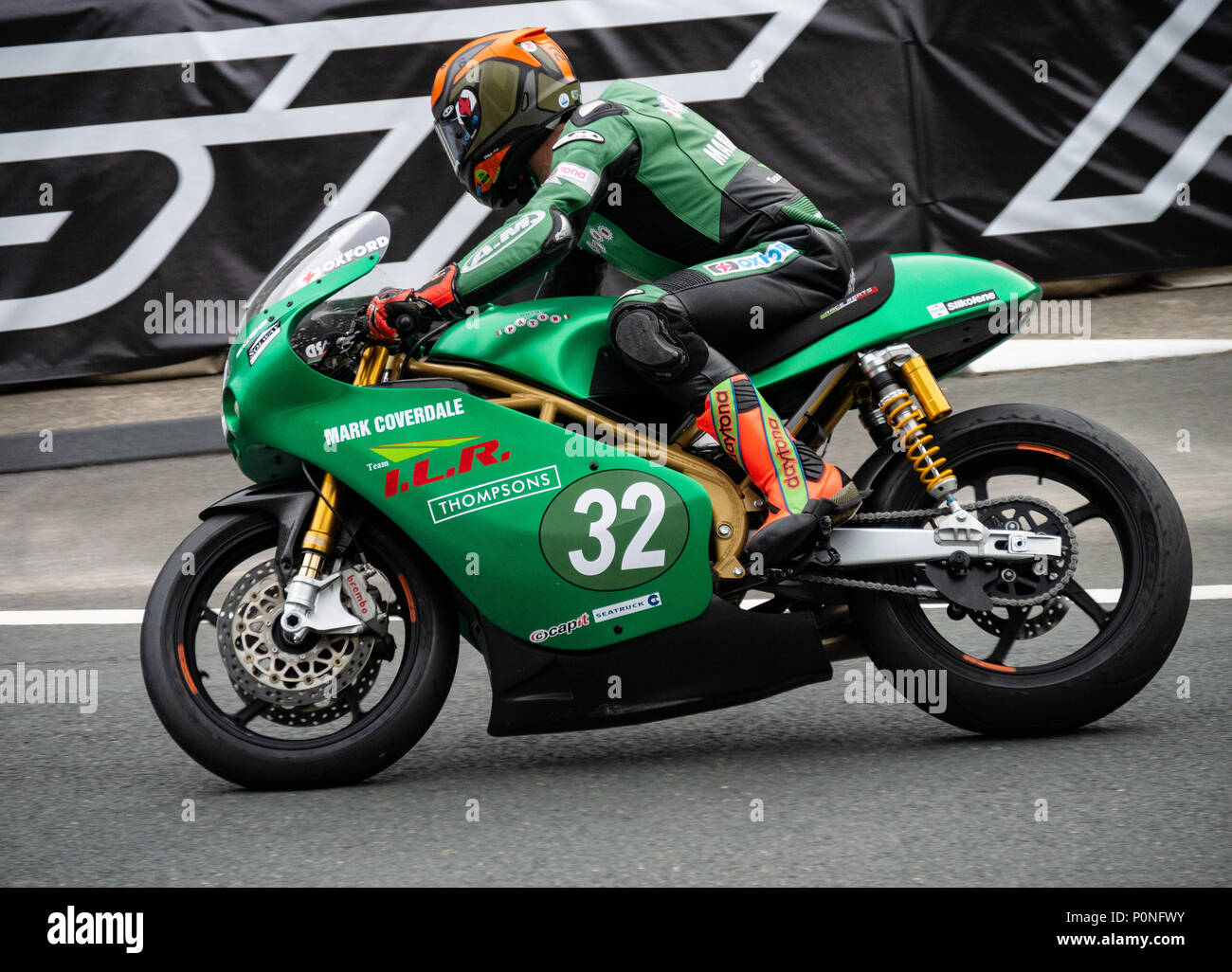 Joey Thompson, TT rider, Number 32 Moto Paton, Isle of Man TT 2018 ...