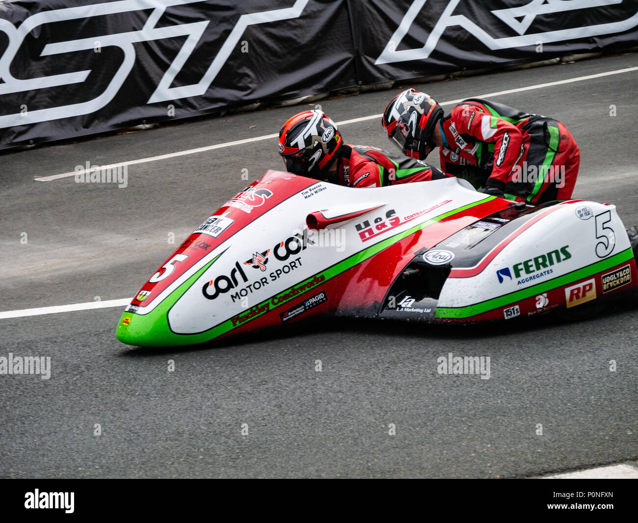 Number 5, Tim Reeves / Mark Wilkes, sidecar rider and passenger, Isle ...