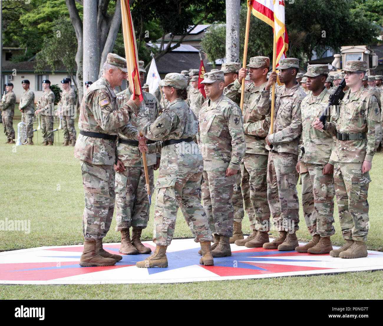 Maj. Gen. Susan A. Davidson passes the 8th Theater Sustainment Command ...