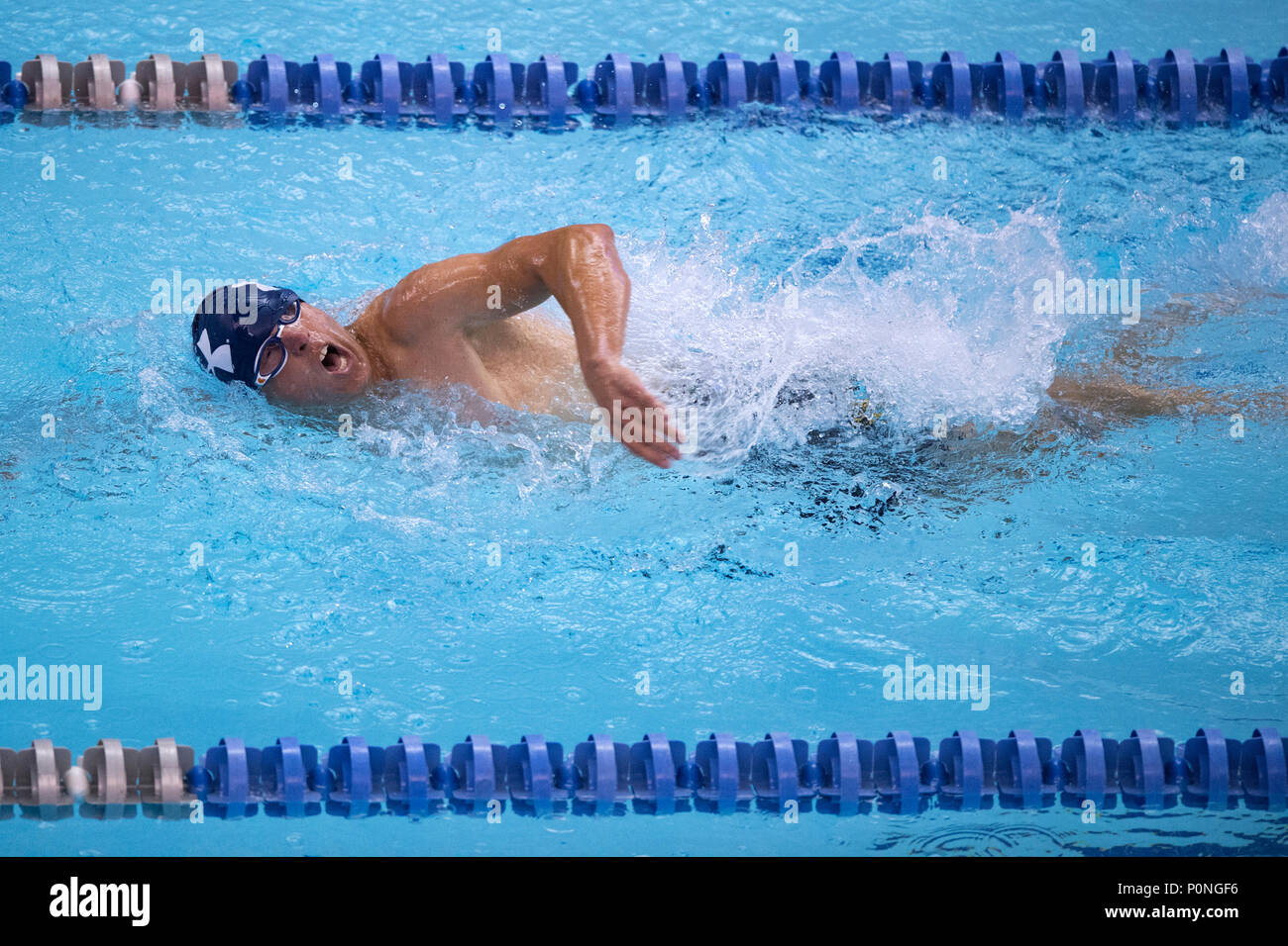 Team Navy Lt. Andrew Hoyle competes in the 100-meter freestyle event of ...