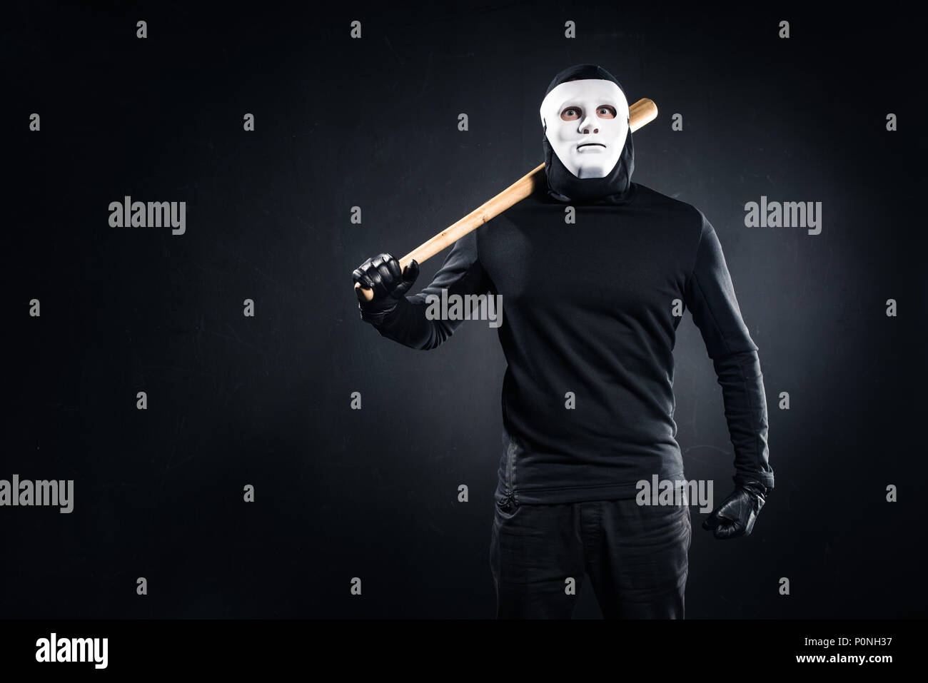 Balaclava man baseball bat hi-res stock photography and images - Alamy