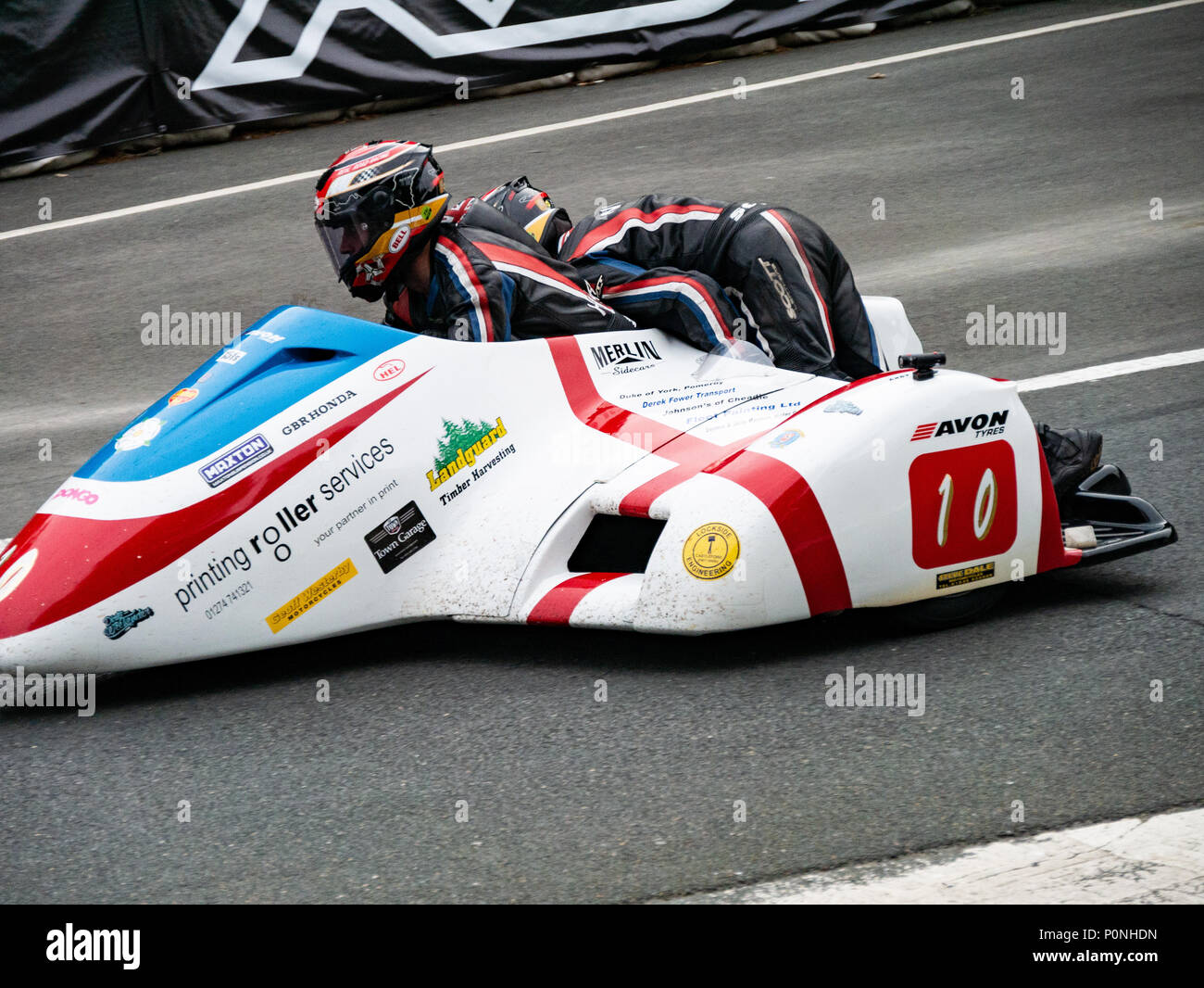 Number 10, Conrad Harrison / Andrew Winkle, sidecar rider and passenger ...