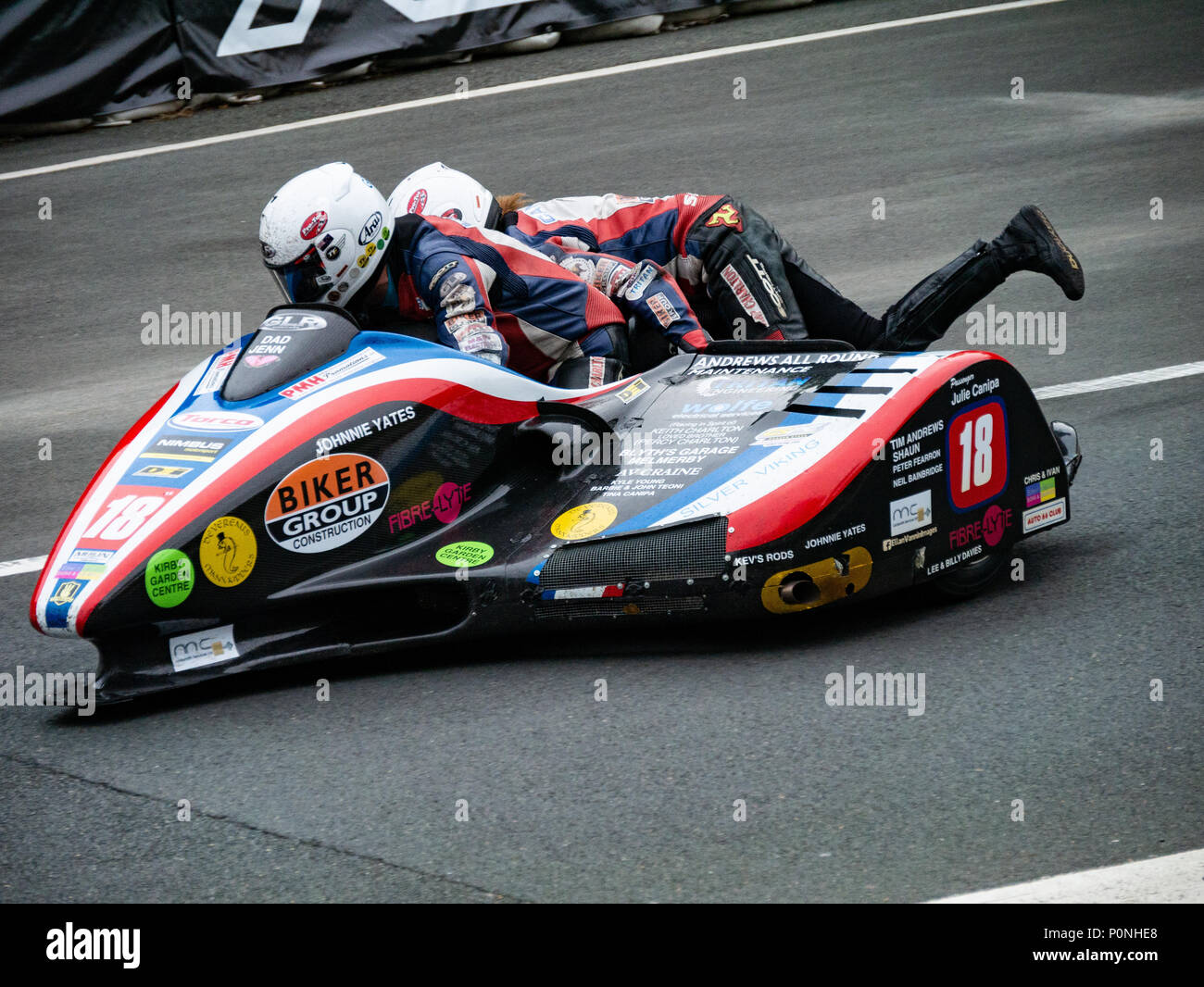 Number 18, Gregory Lambert / Julie Canipa, sidecar rider and passenger ...