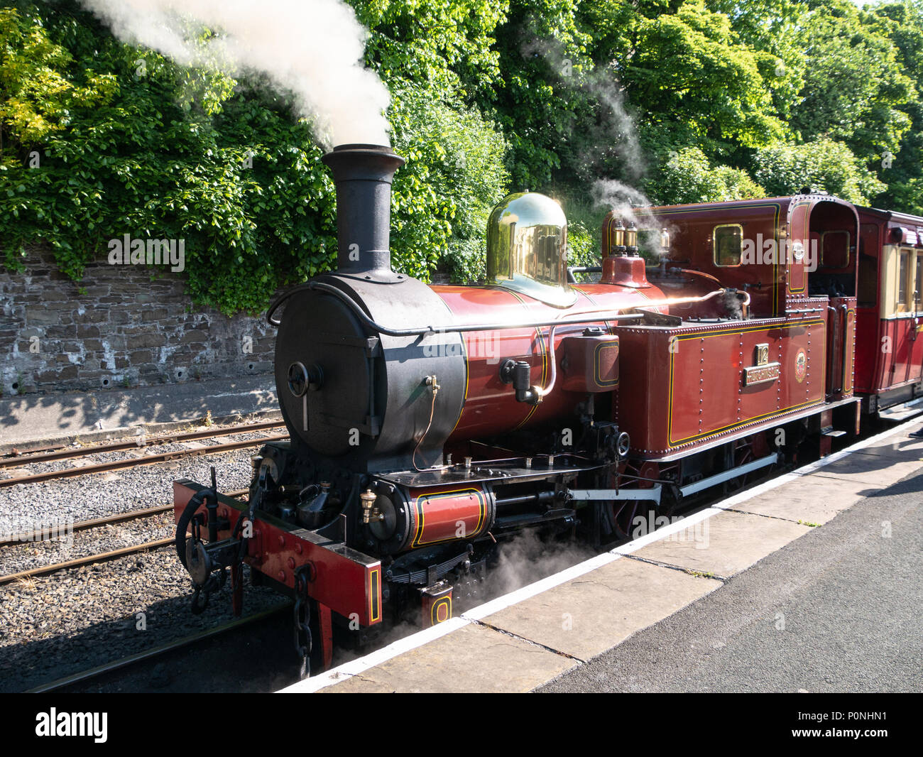 Hutchinson engine on Isle of Man Steam Railway, Isle of Man UK Stock ...