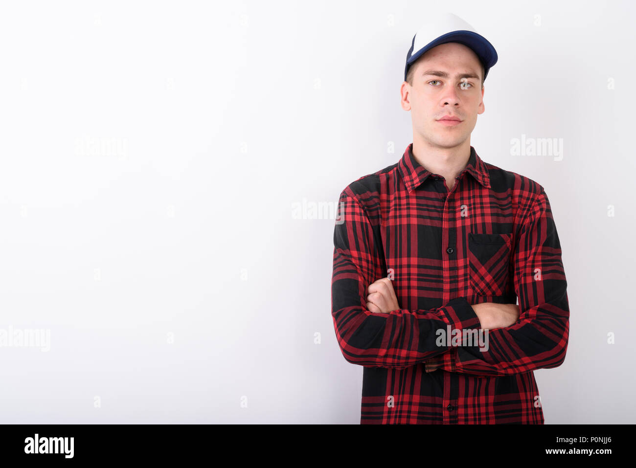 Man wearing red baseball cap hi-res stock photography and images - Alamy