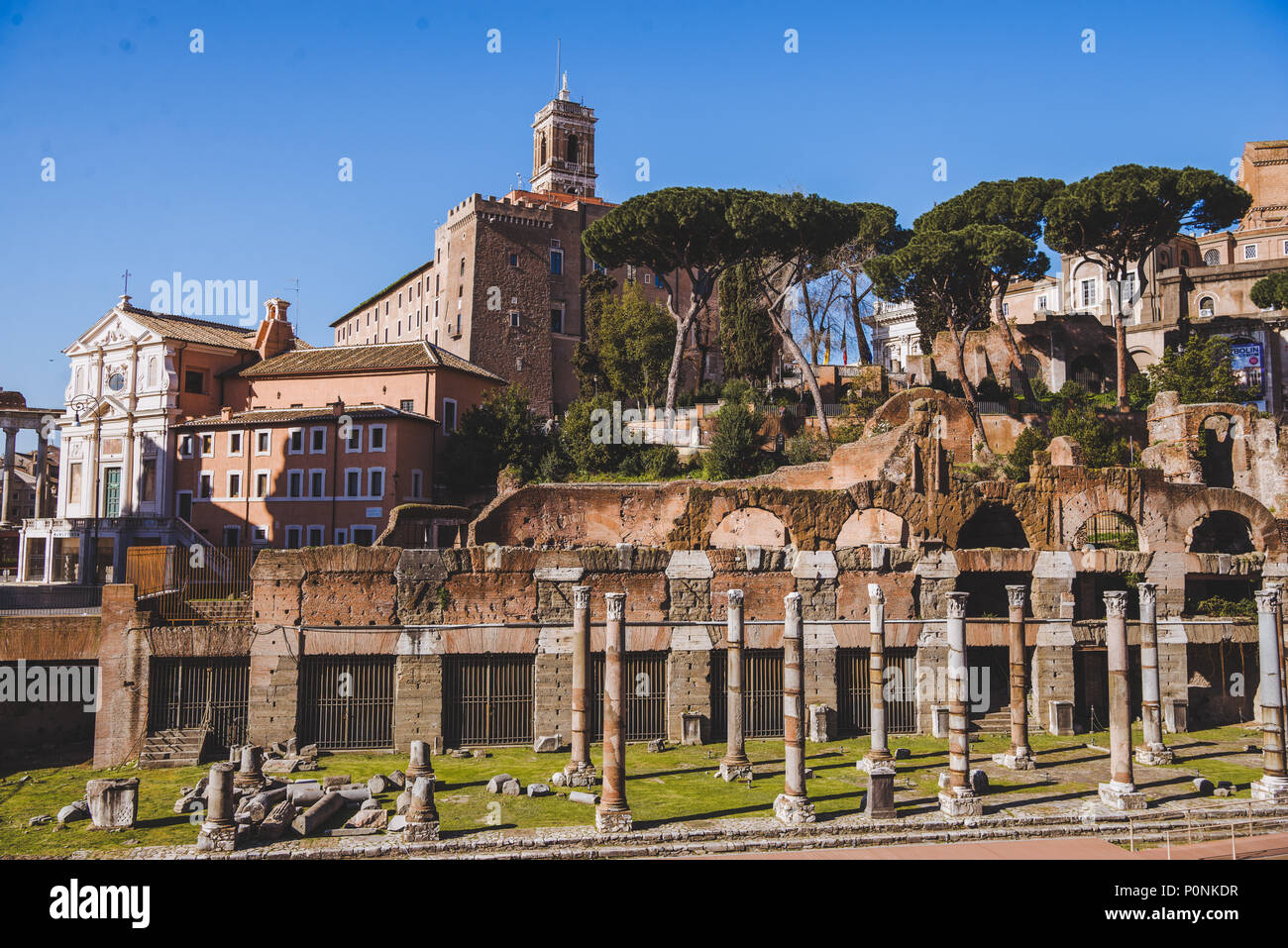 ancient roman forum ruins, Rome, Italy Stock Photo - Alamy