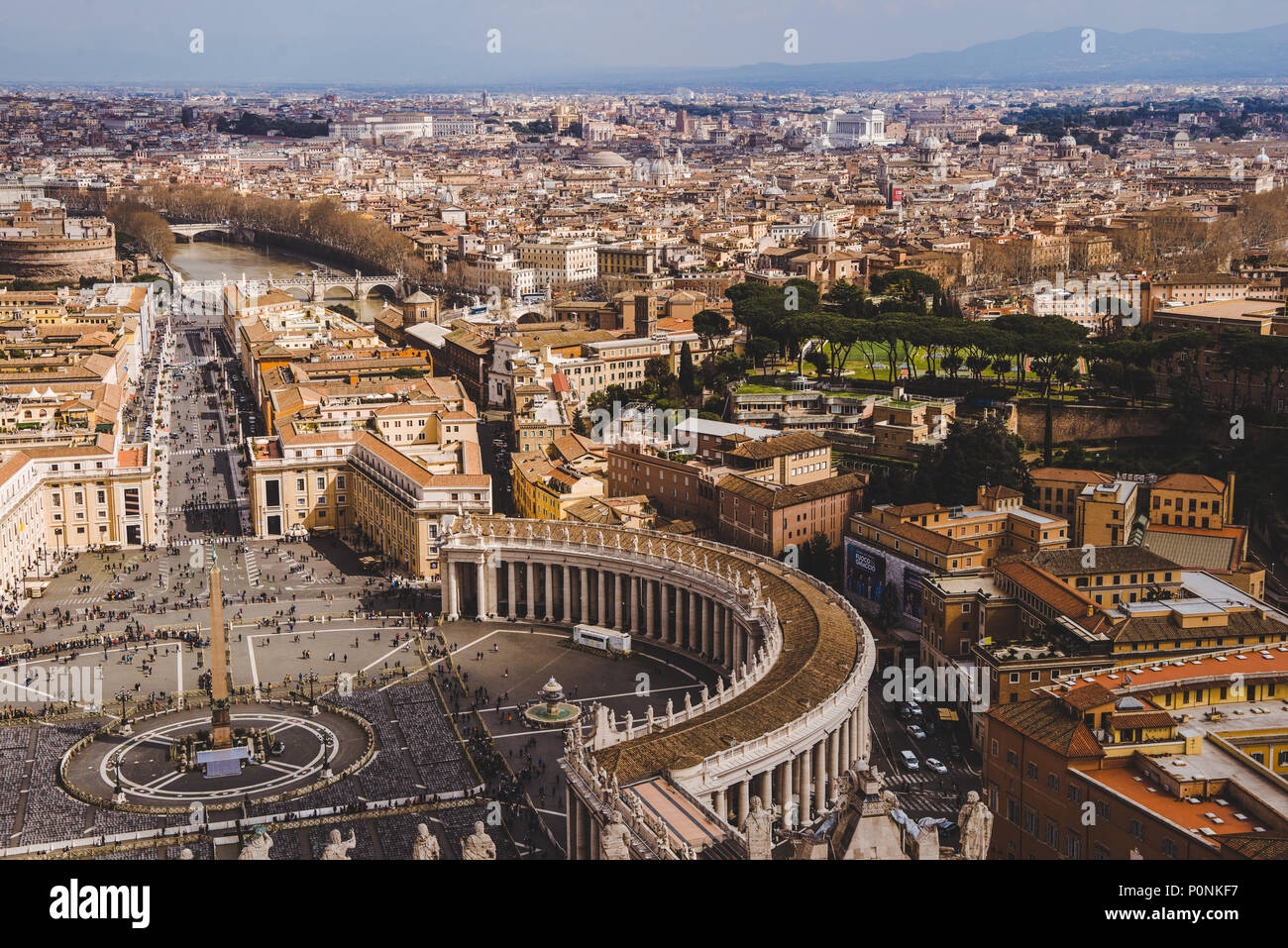 aerial view of ancient buildings of Vatican, Italy Stock Photo - Alamy