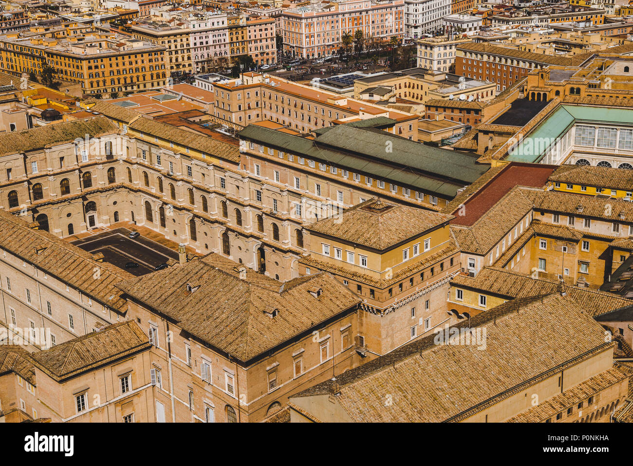 aerial view of ancient roman buildings, Rome, Italy Stock Photo - Alamy
