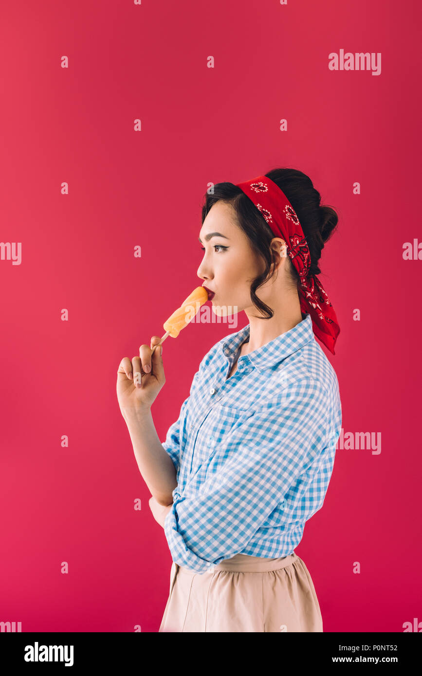 Eating popsicle adult hi-res stock photography and images - Alamy