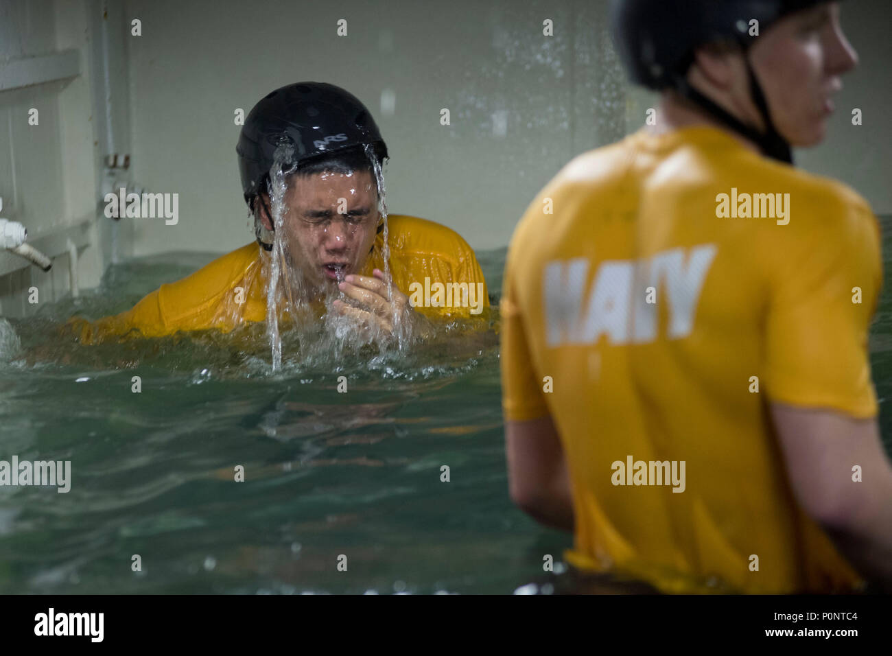 Uss buttercup damage control trainer at naval station hi-res stock ...