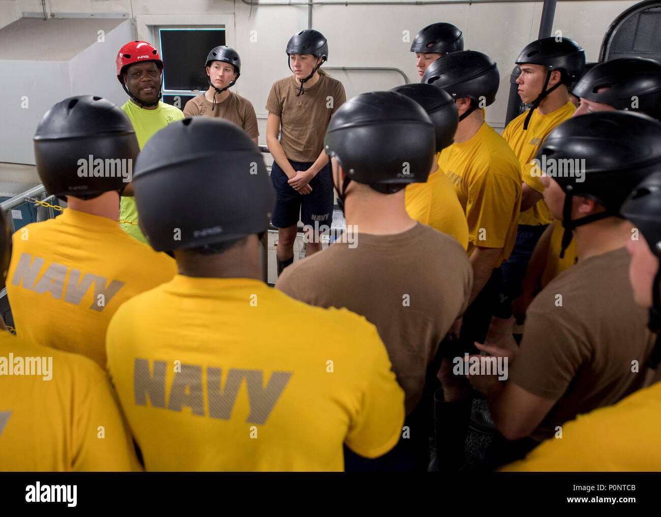Uss buttercup damage control trainer at naval station hi-res stock ...
