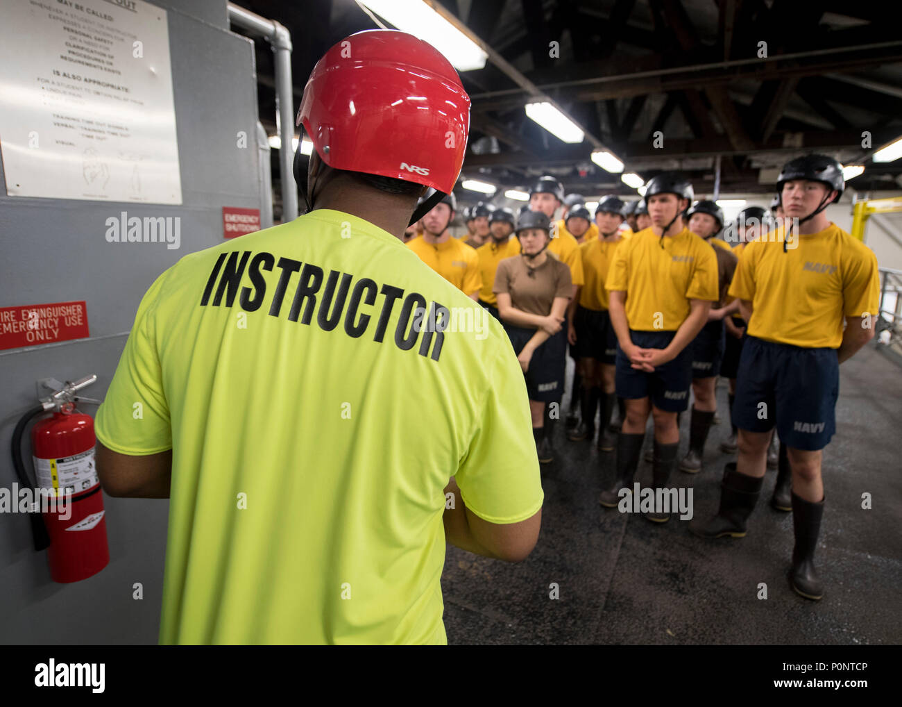 Uss buttercup damage control trainer at naval station hi-res stock ...