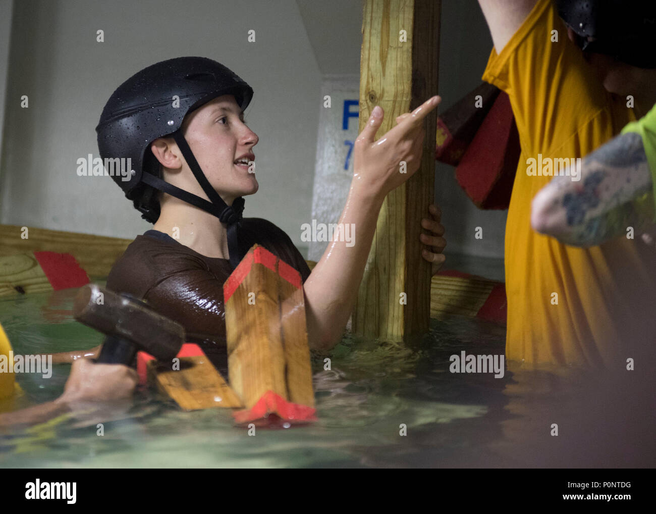 Uss buttercup damage control trainer at naval station hi-res stock ...