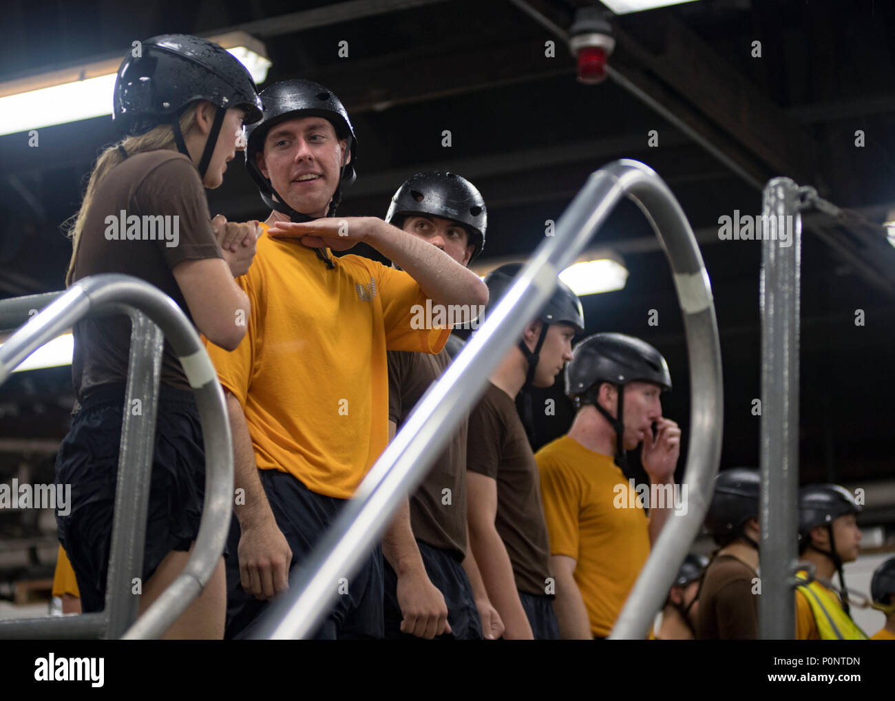 Uss buttercup damage control trainer at naval station hi-res stock ...