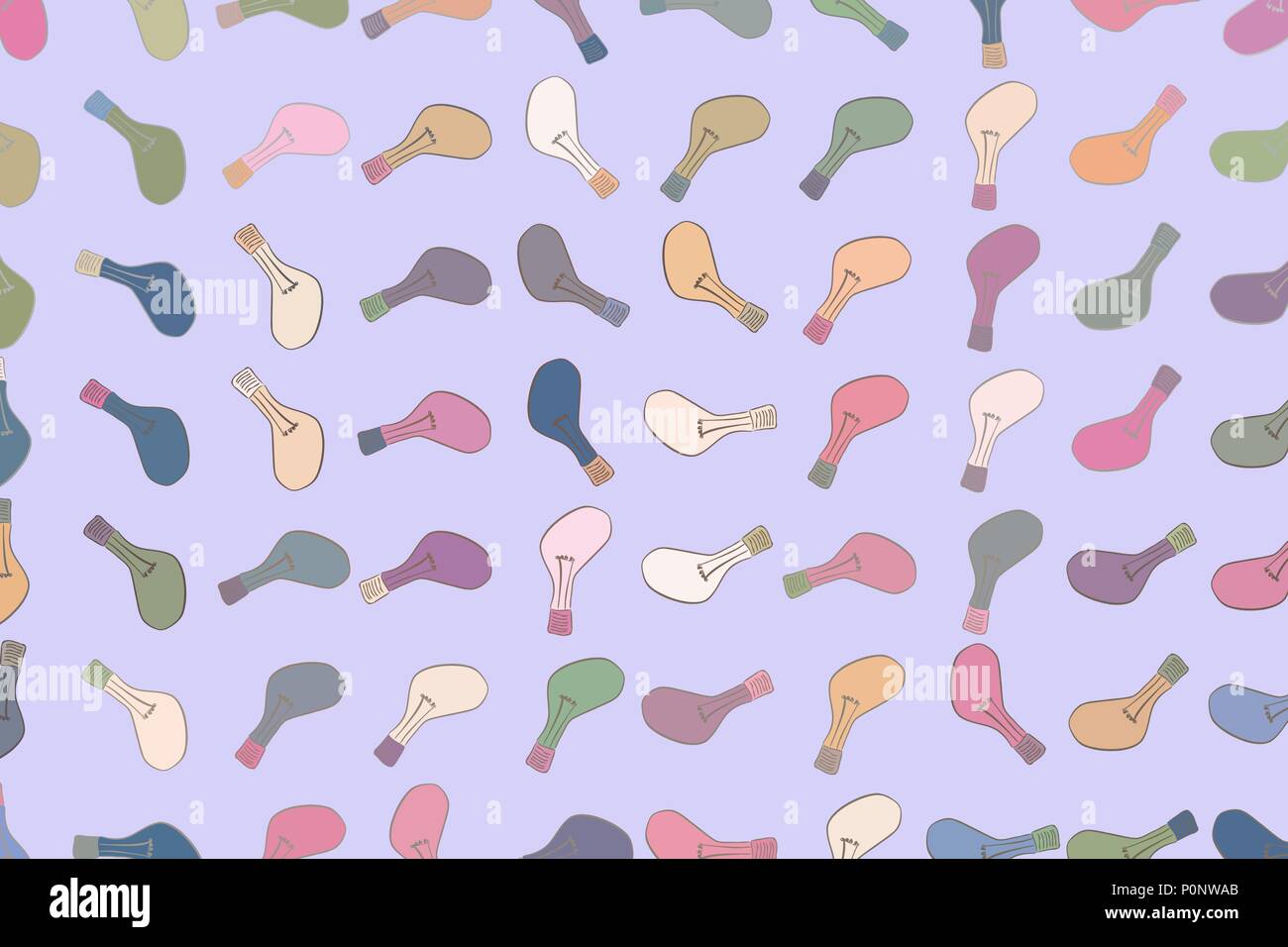 Hand drawn light bulb illustrations background, good for graphic design ...