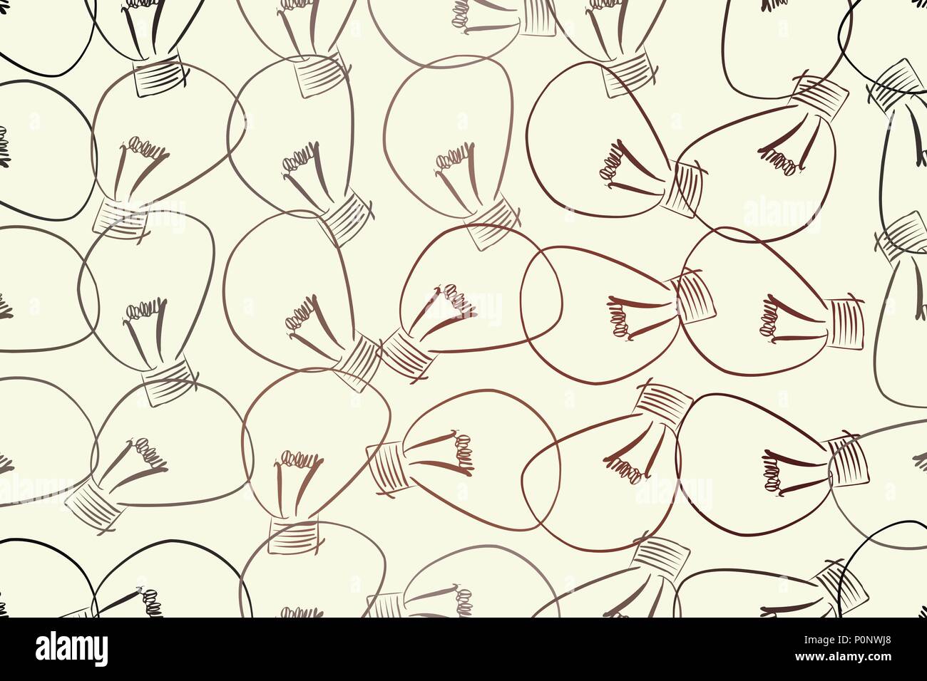 Abstract illustrations of light bulb, conceptual. Good for design ...