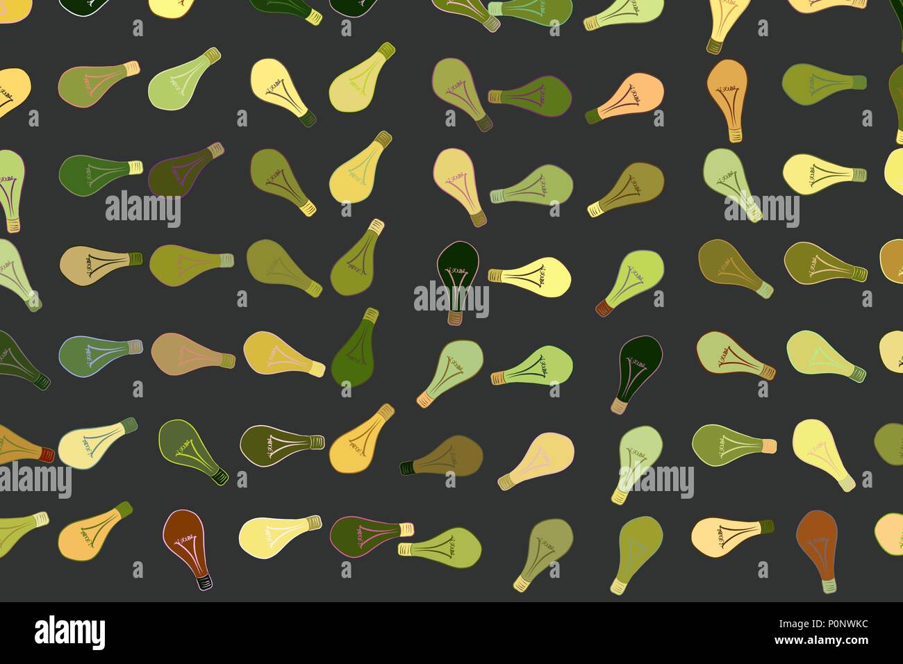 Abstract illustrations of light bulb, conceptual. Good for design ...