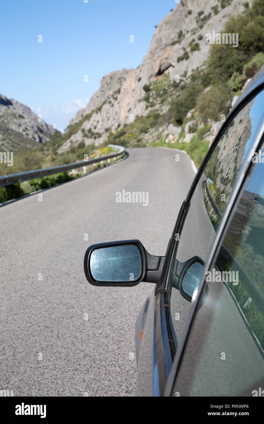 Car Wing Mirror, Grazalema National Park, Spain Stock Photo - Alamy