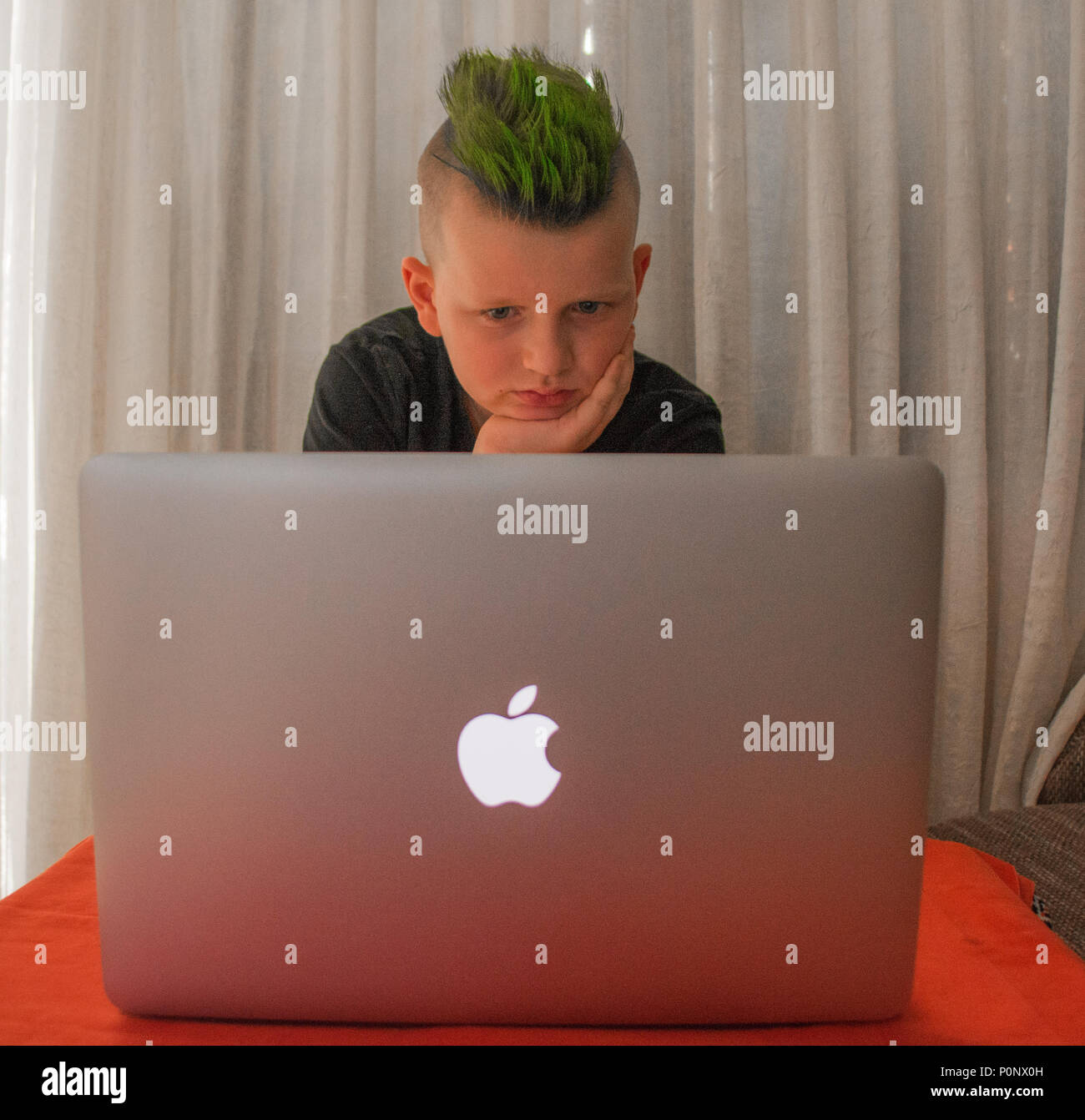 child and a computer Stock Photo - Alamy