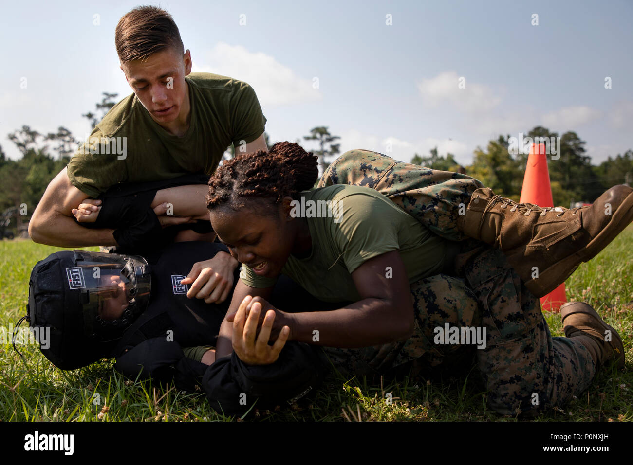 U.S. Marines with the 22nd Marine Expeditionary Unit apprehend a ...