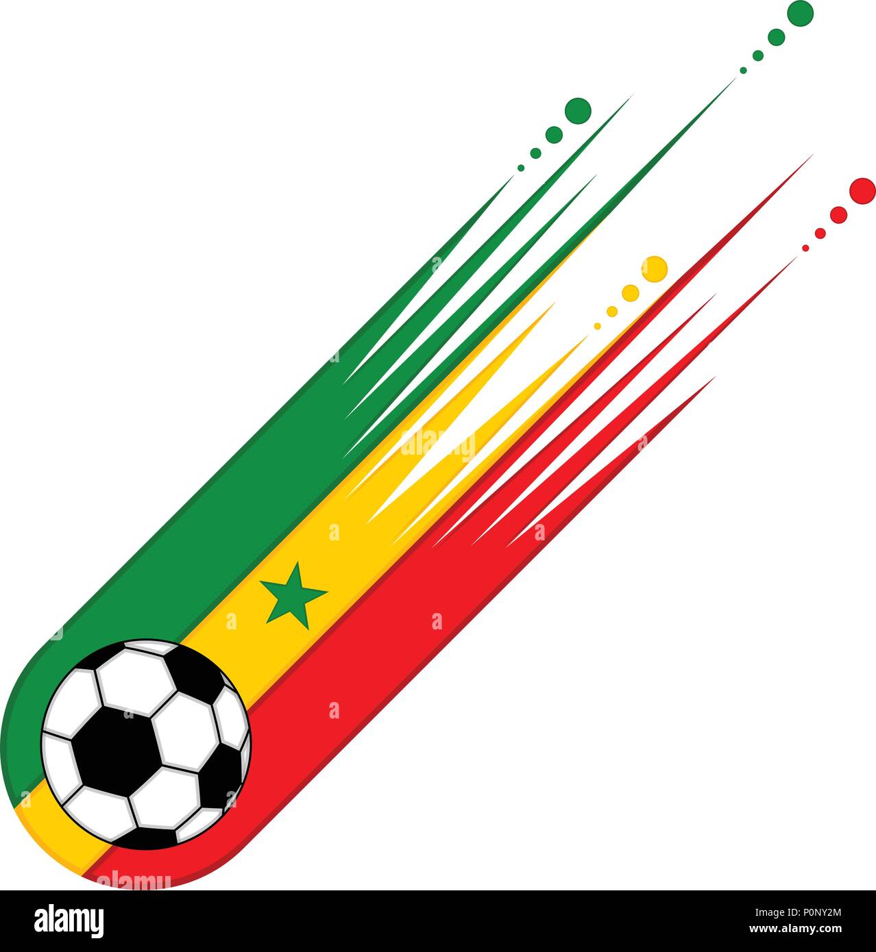 Senegal flag soccer ball Stock Vector Images - Alamy