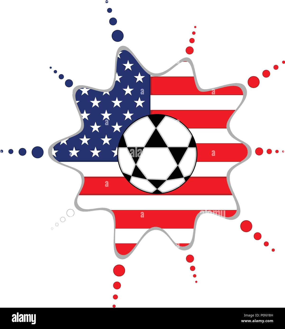 Usa american flag football Stock Vector Images - Alamy