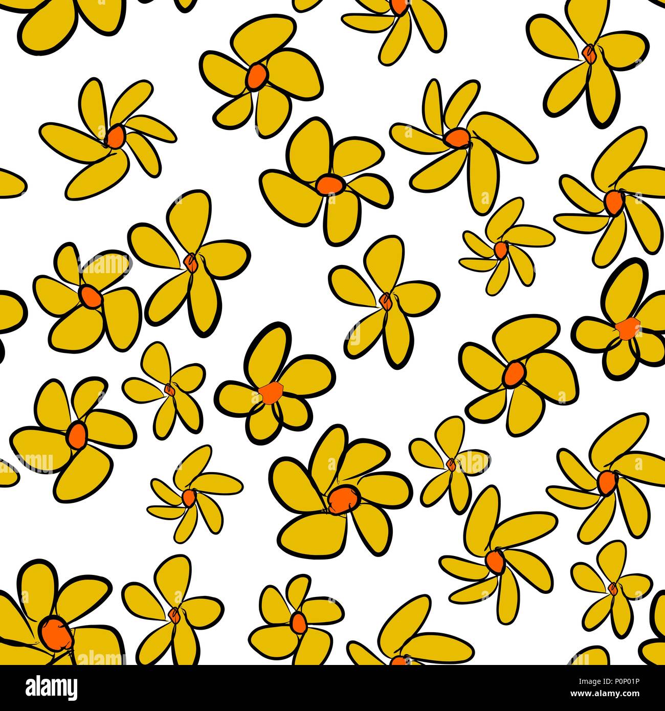 Seamless abstract illustrations of flower, conceptual. Good for design ...