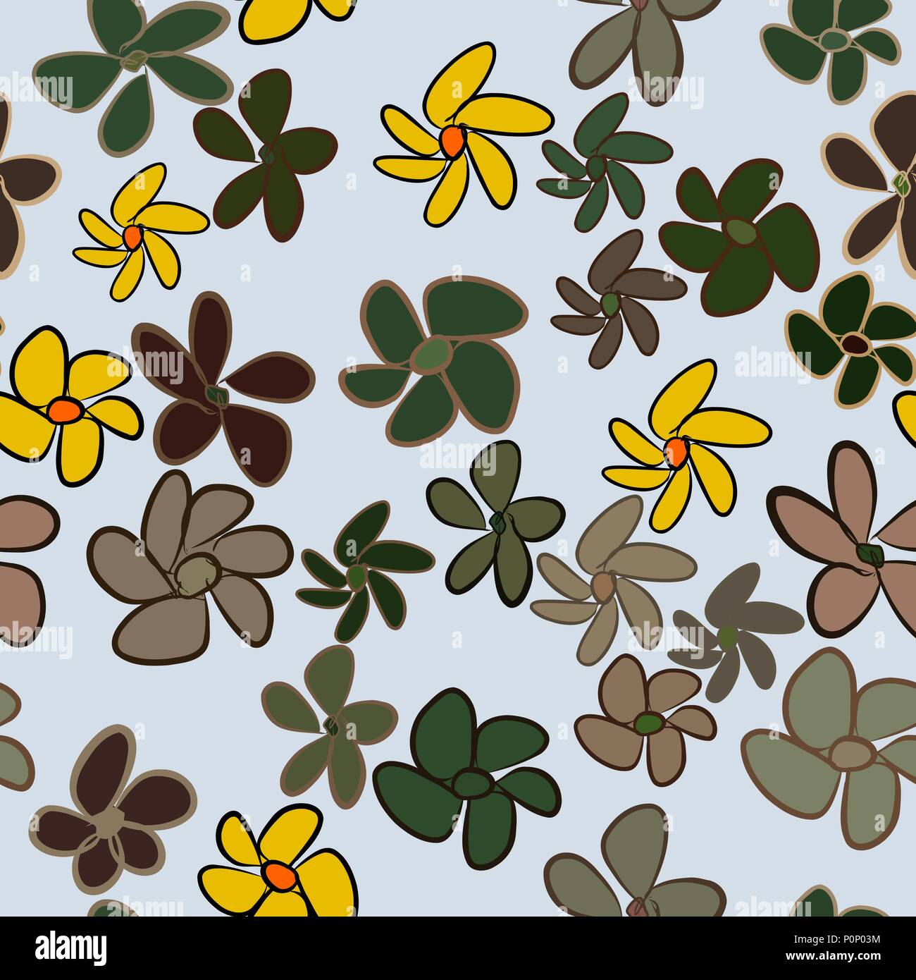Seamless illustrations of flower. Good for web page, wallpaper, graphic ...
