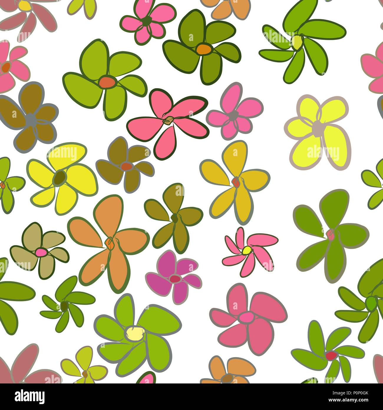 Seamless abstract illustrations of flower, conceptual. Good for design ...