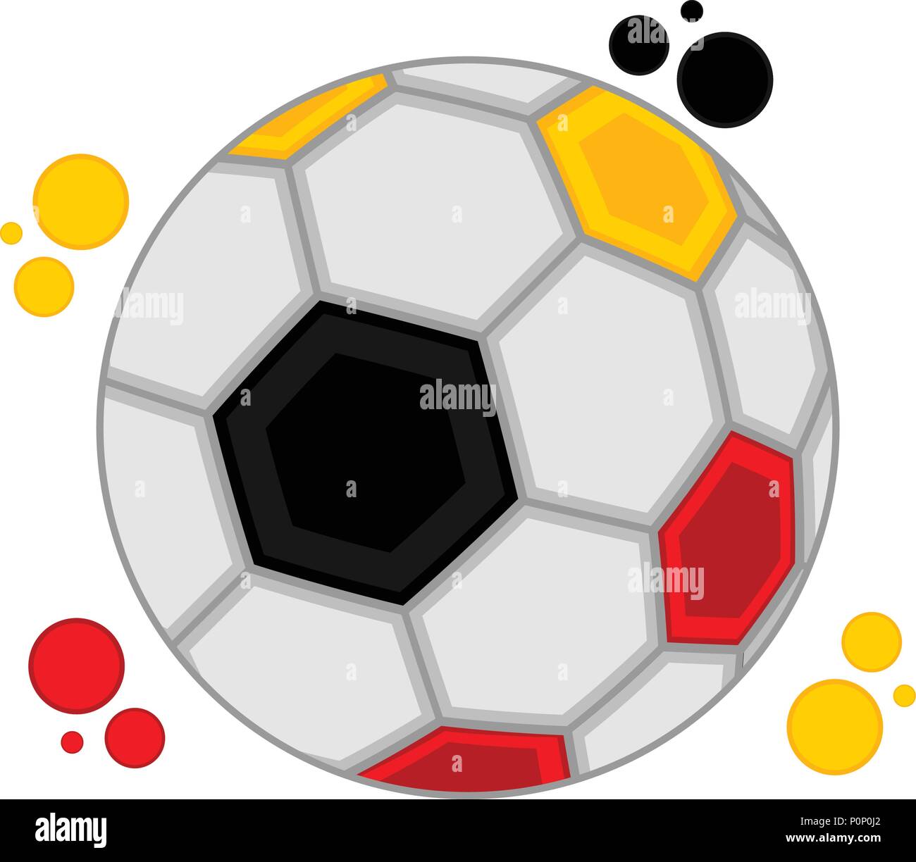 Soccer ball with the colors of Germany Stock Vector Image & Art - Alamy