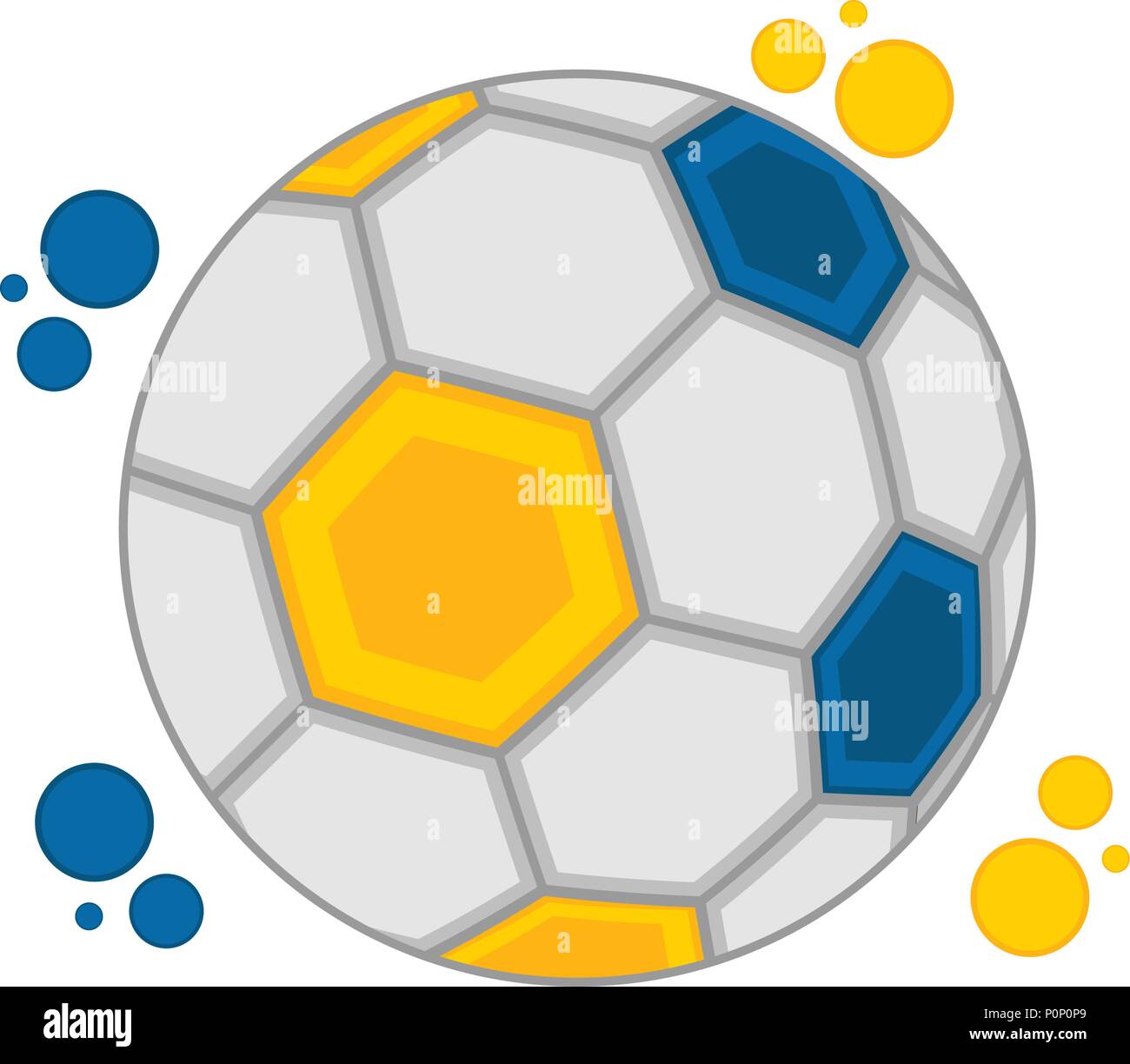 Soccer ball with the colors of Sweden Stock Vector Image & Art - Alamy