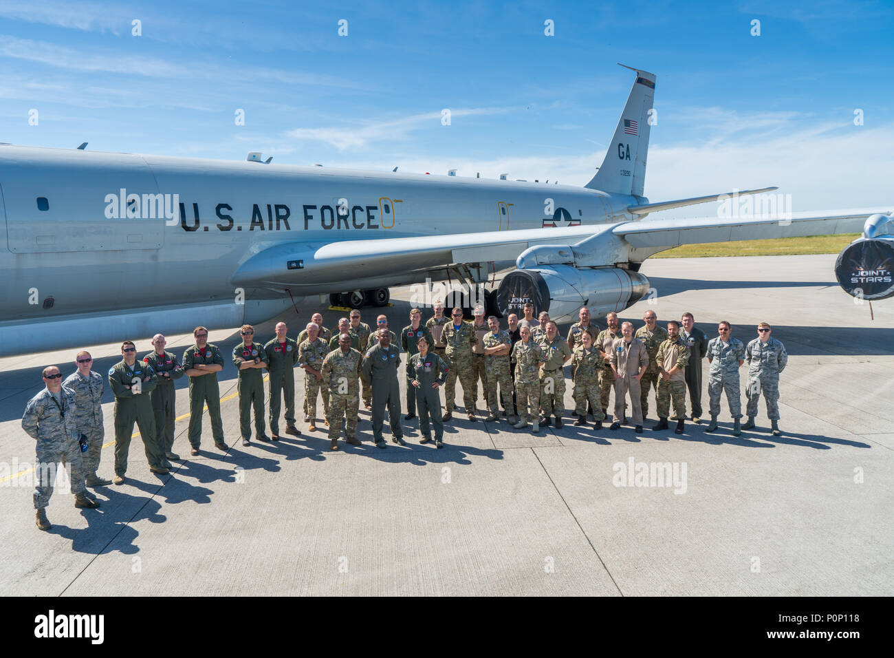 Members of the JSTARS team join members of Fighter Wing Skrydstrup ...