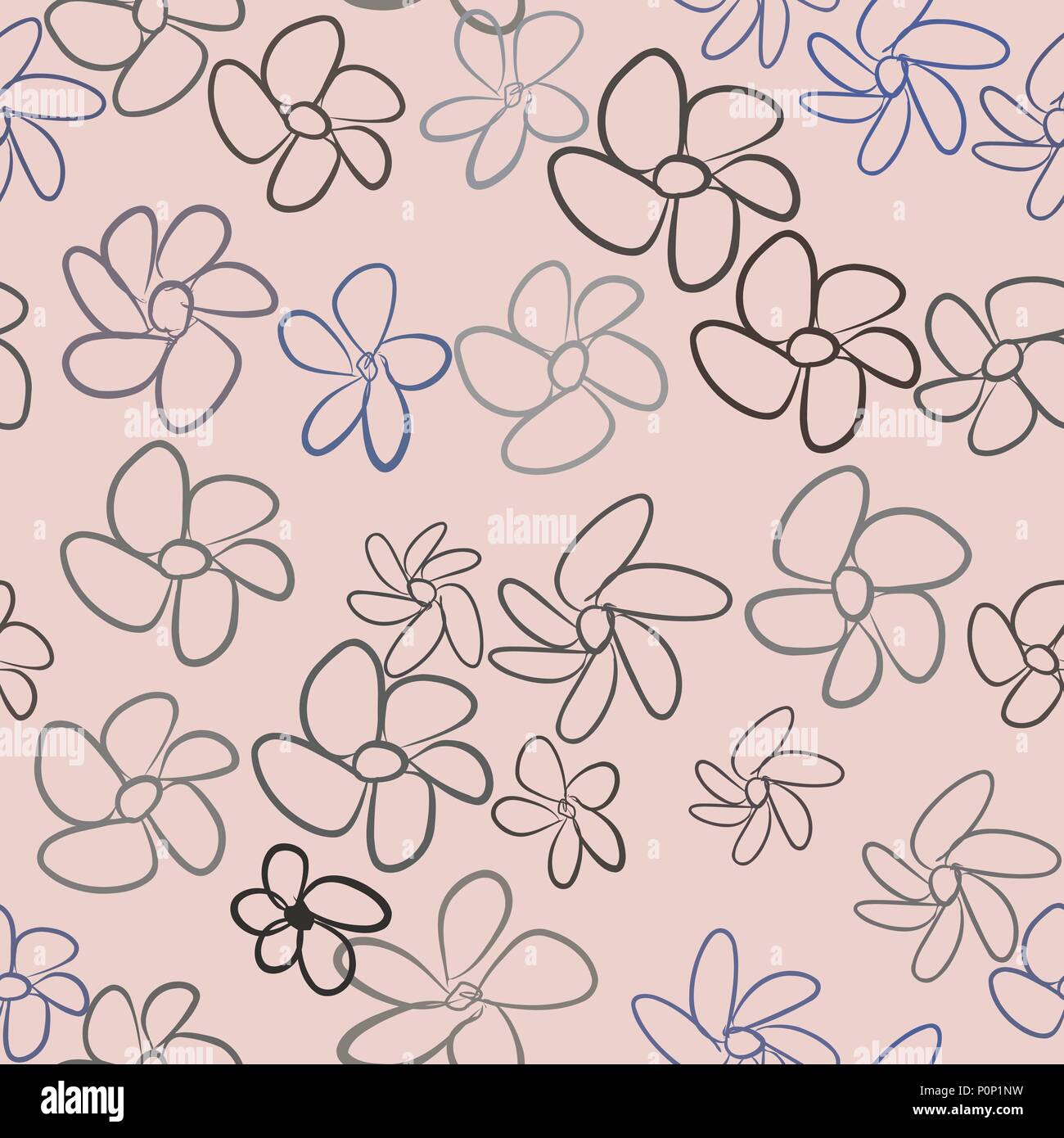 Seamless illustrations of flower. Good for web page, wallpaper, graphic ...