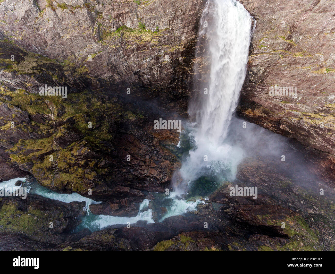 Waterfall aerial nature creek hi-res stock photography and images - Alamy