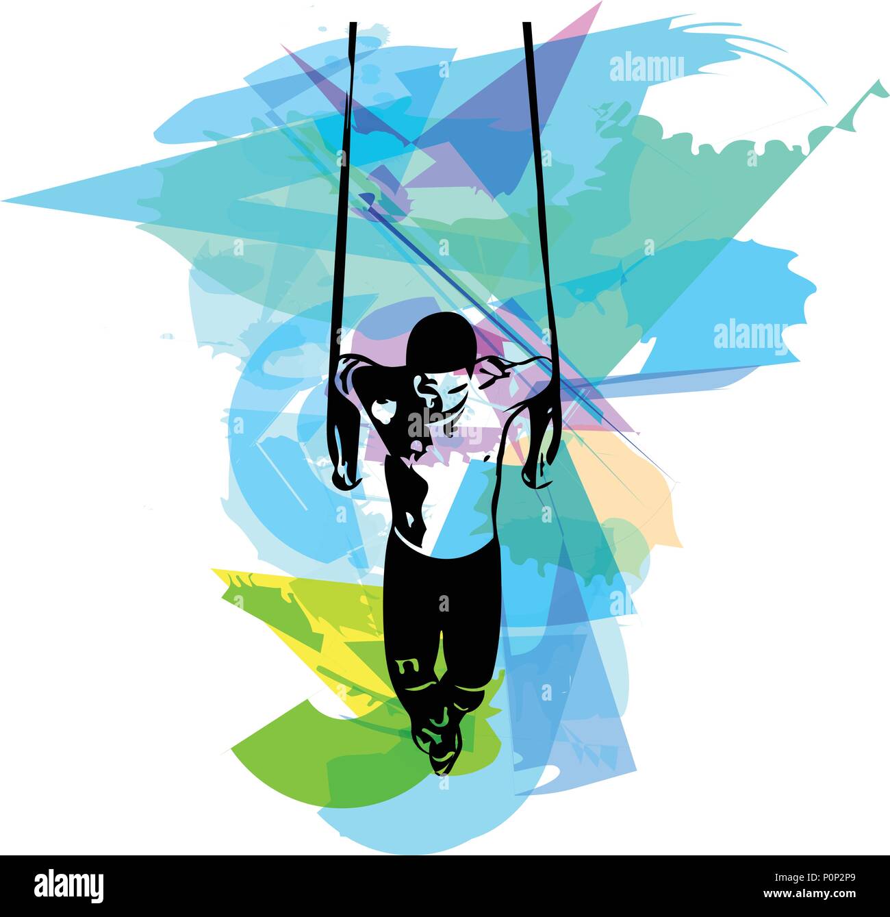 drawing of man doing Crossfit Push Ups With Trx Fitness Straps In The ...