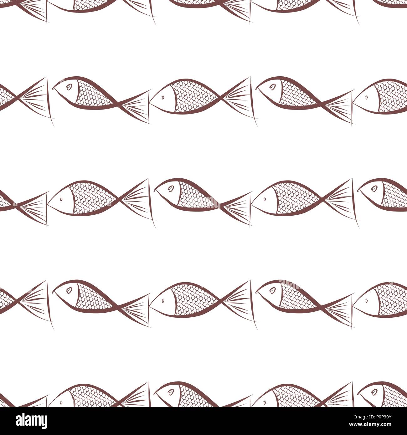 Seamless illustrations of fish. Good for web page, wallpaper, graphic ...