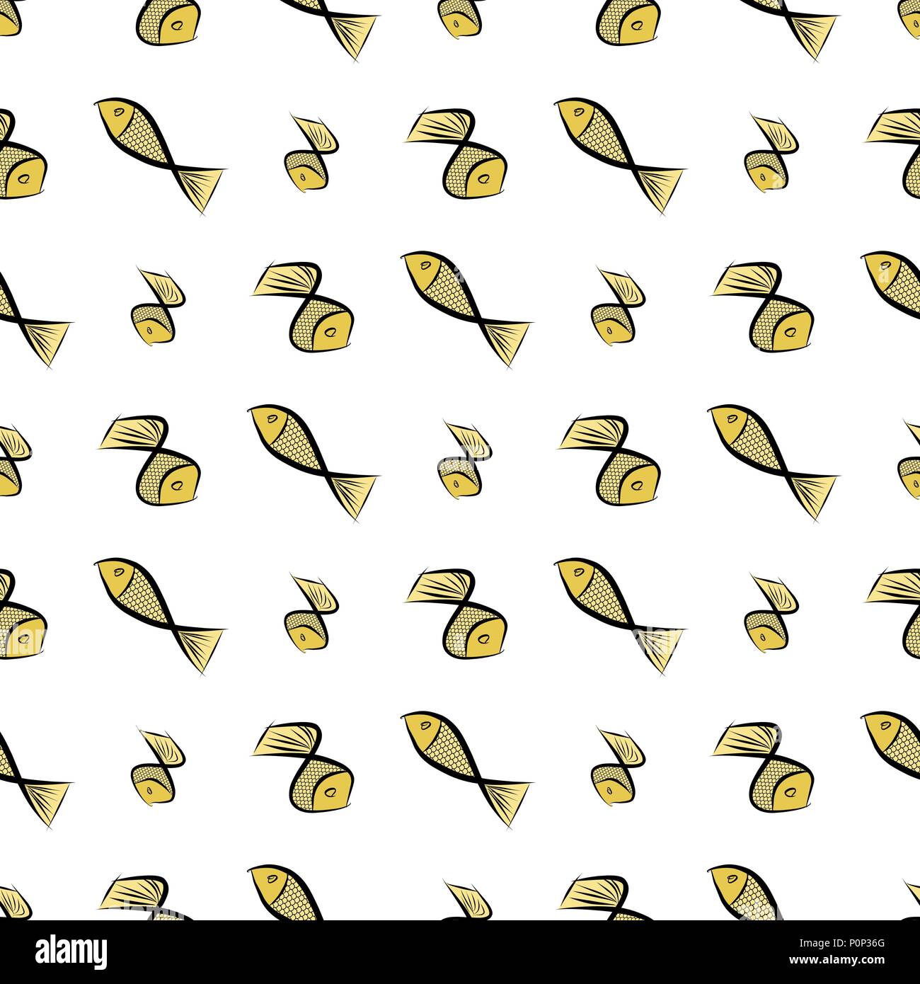 Seamless illustrations of fish. Good for web page, wallpaper, graphic ...