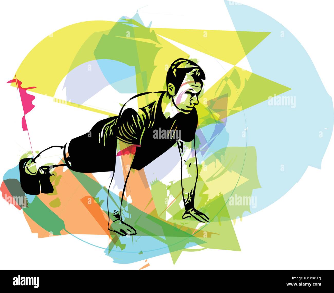 Push ups illustration hi-res stock photography and images - Alamy