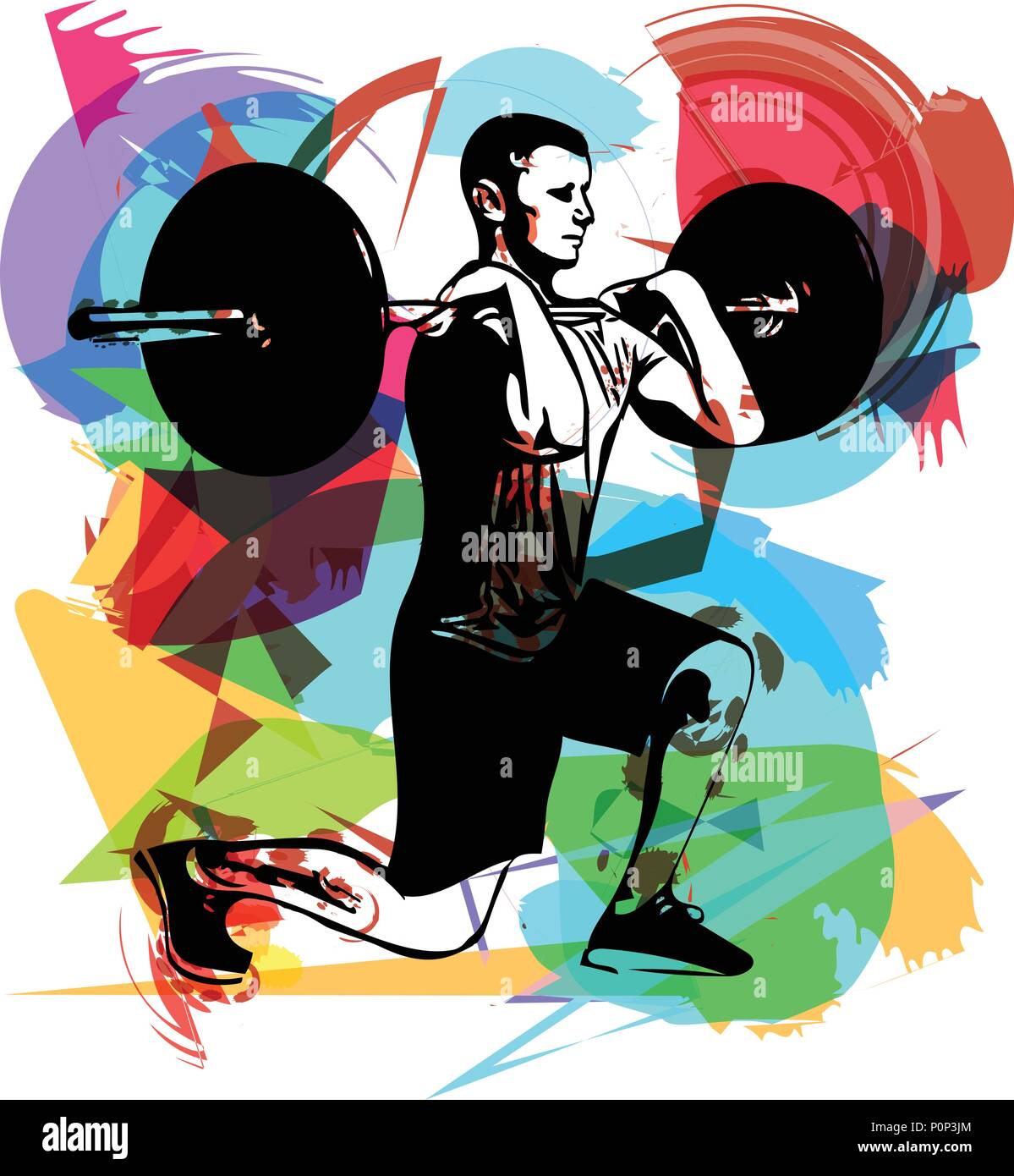 Muscular man abs exercise Stock Vector Images - Alamy