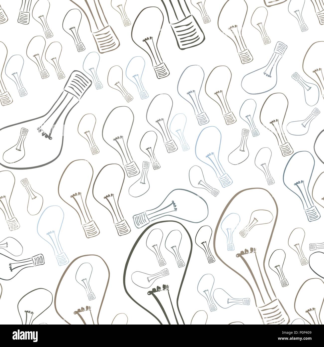 Seamless abstract illustrations of light bulb, conceptual. Good for ...