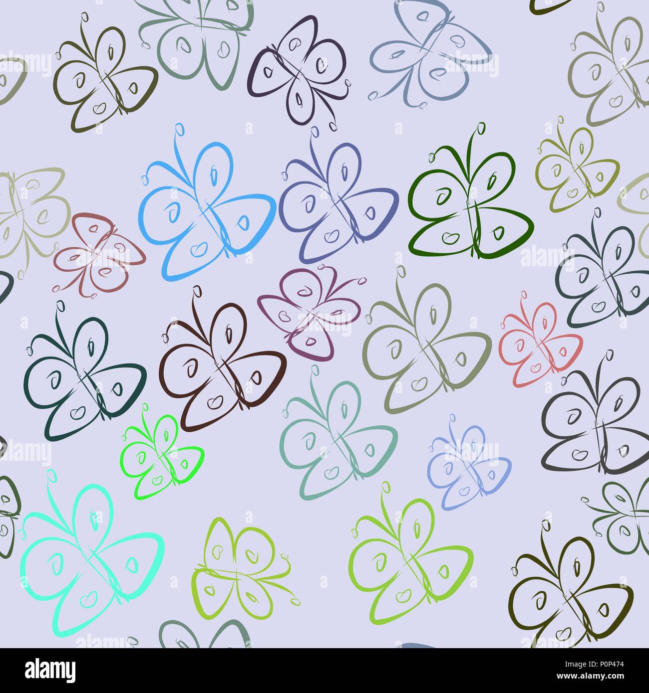Seamless illustrations of butterfly. Good for web page, wallpaper ...