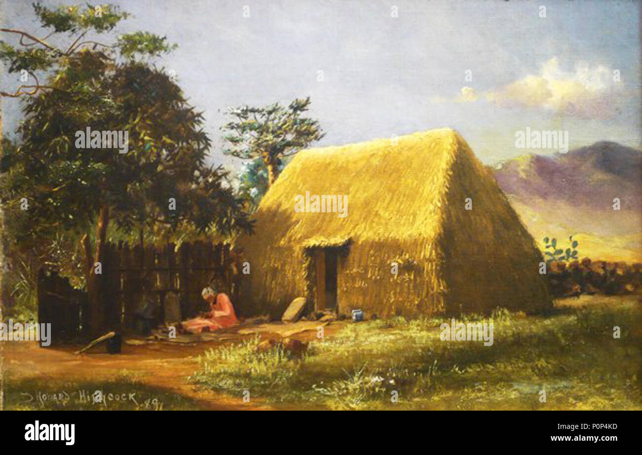 Grass Shack by D. Howard Hitchcock 1894 Stock Photo - Alamy