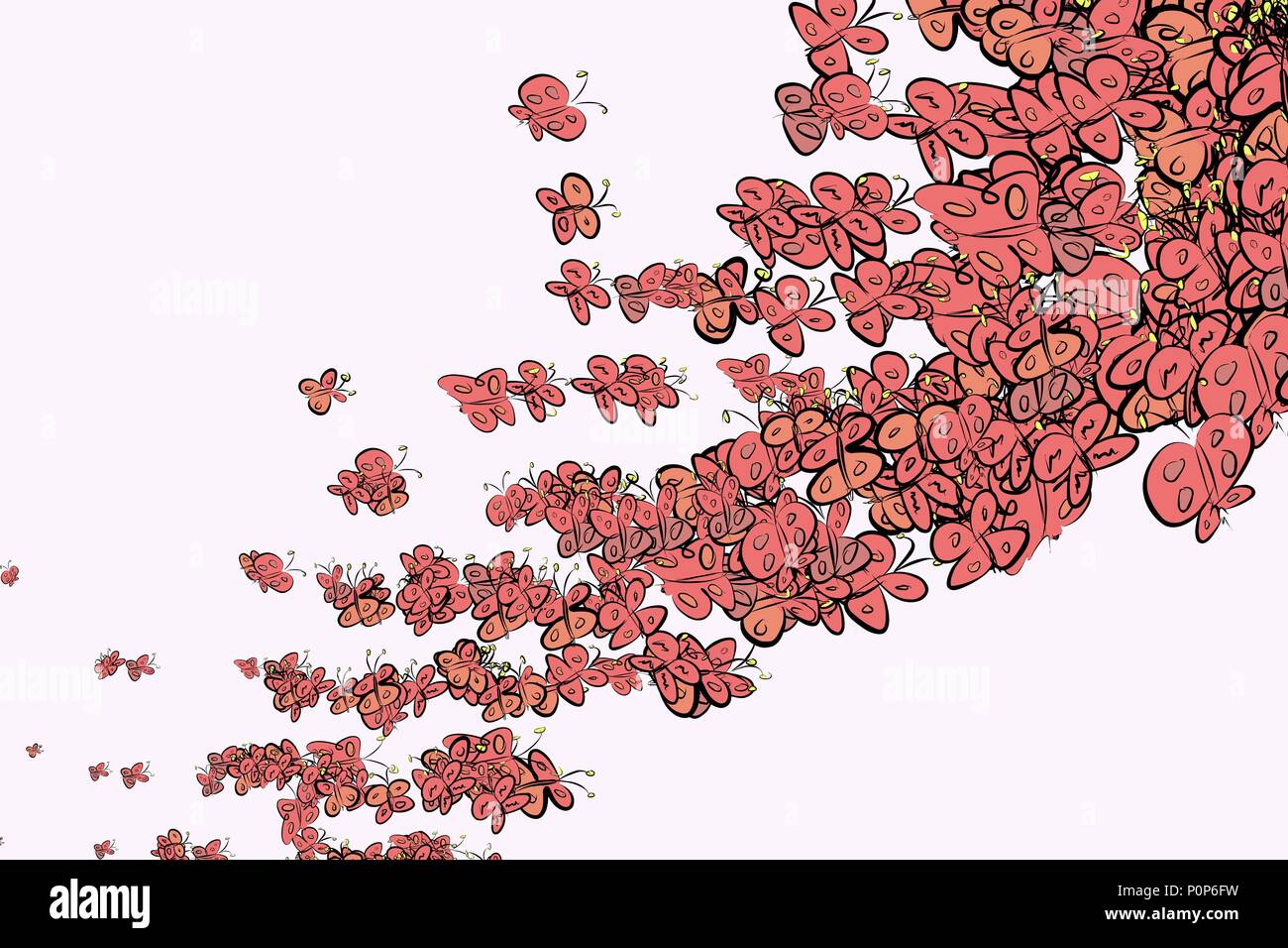Hand drawn butterfly illustrations background, good for graphic design ...