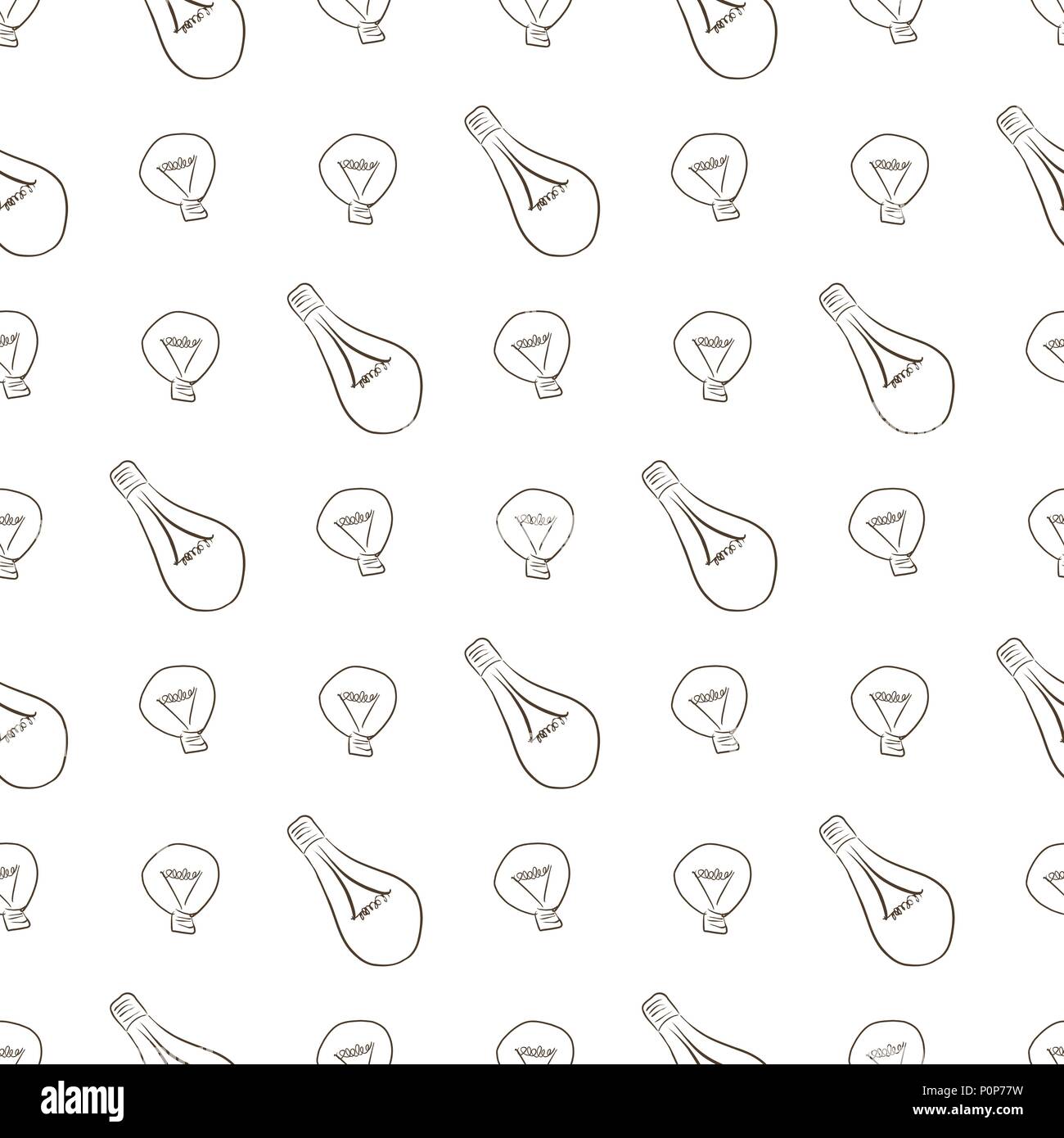 Seamless illustrations of light bulb. Good for web page, wallpaper ...