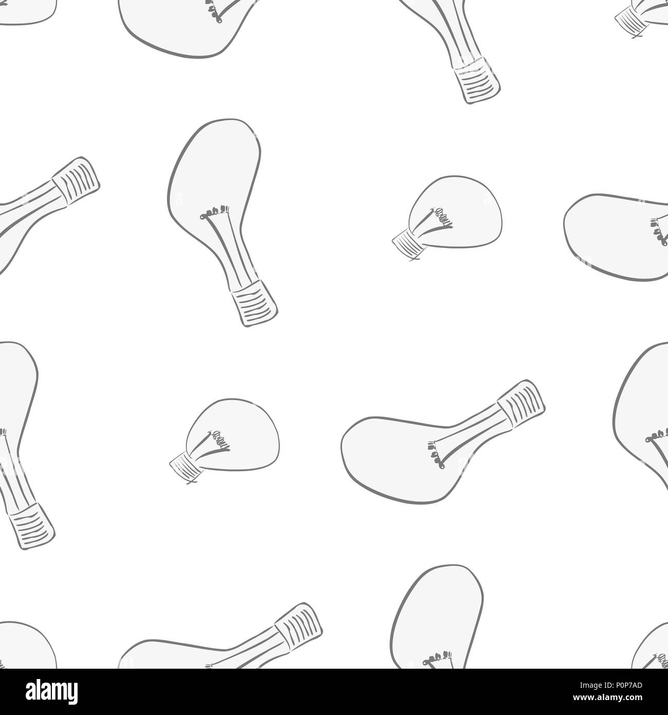 Seamless abstract illustrations of light bulb, conceptual. Good for ...